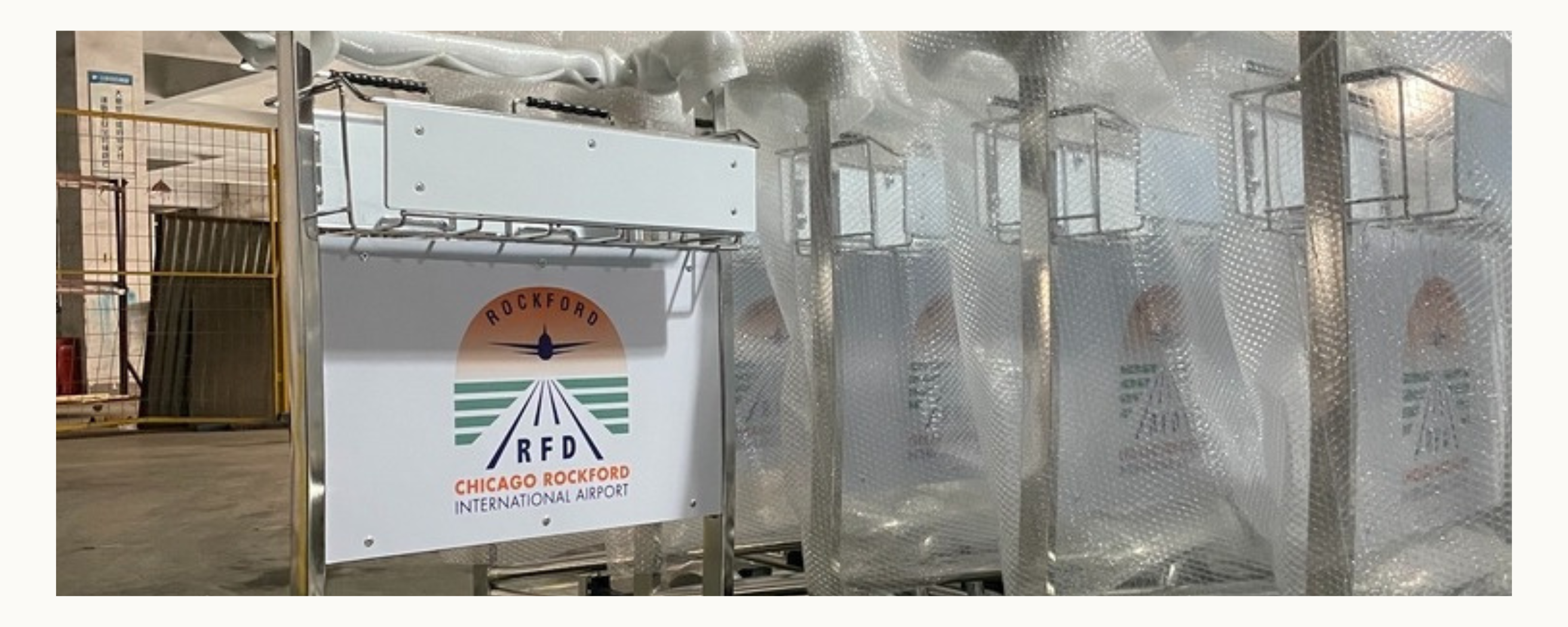 Airport Trolleys for Chicago Rockford Airport – AB Handling & Packaging