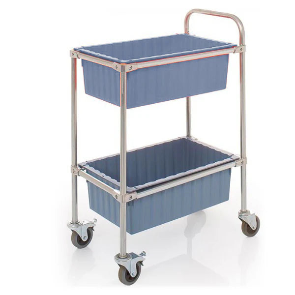 2 Tier Trolley with 37 Litre Nesting Box Containers – AB Handling ...