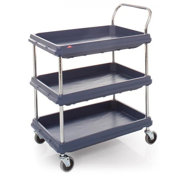 3 Shelf Utility Trolley – Reinforced Waterproof Polymer with Chrome Fr ...
