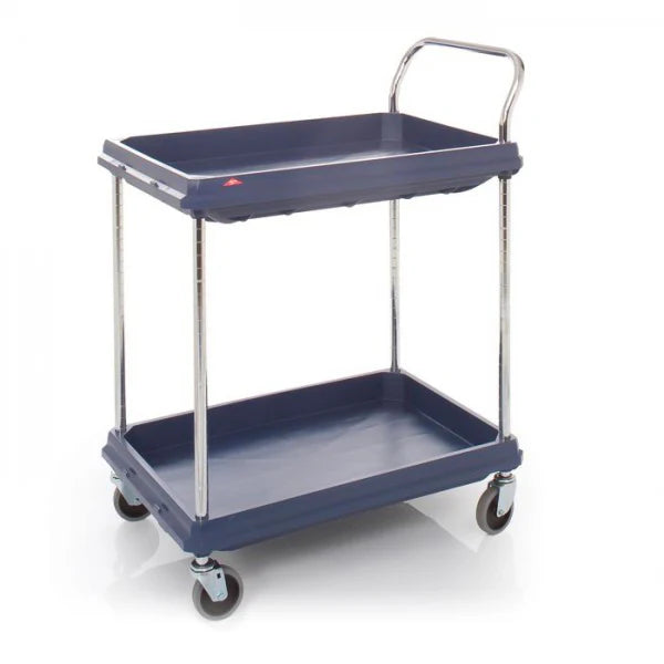 2 Shelf Utility Trolley – Reinforced Polymer with Chrome Uprights – AB ...