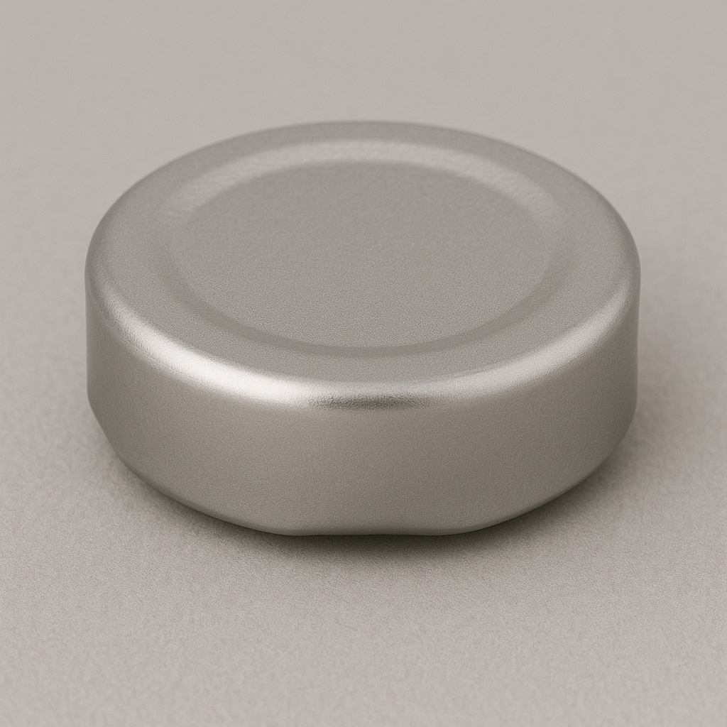 38MM RTO Silver Twist-Off Caps – 10mm High – AB Handling & Packaging
