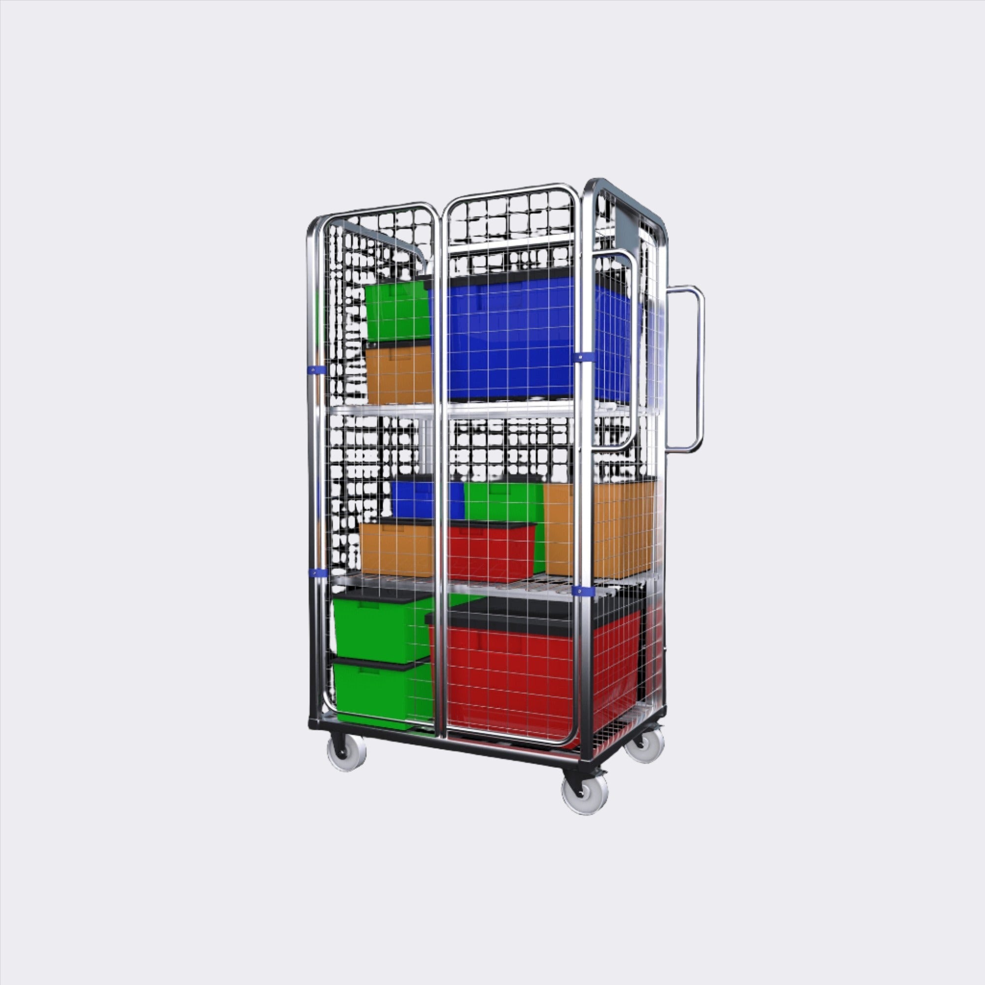 Four Sided Merchandise Picking Trolley – AB Handling & Packaging