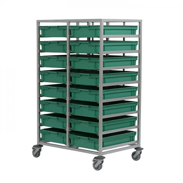 Wheeled Double Euro Trolley for 16x24L Stacking Crates – AB Handling ...