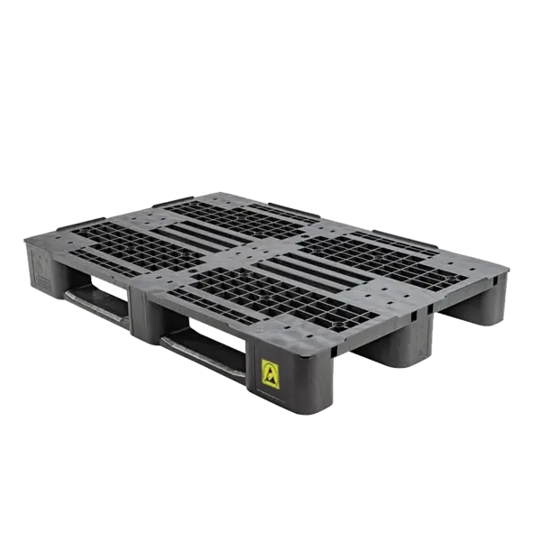 ESD Plastic Pallet – 1200x800x145mm – Anti-Static 1300kg Dynamic Load ...