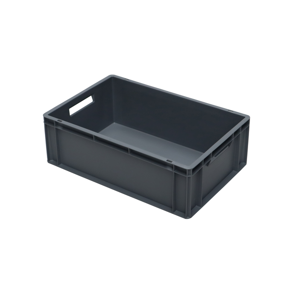 Euro Plastic Stacking Box – 600x400x200mm – 40L Capacity – Closed Base ...