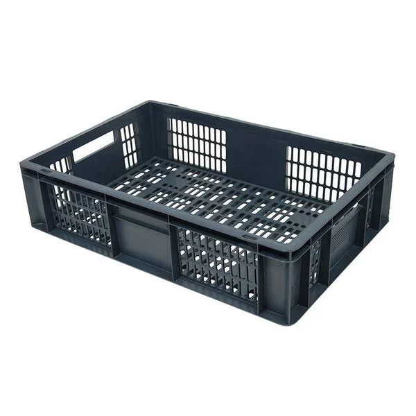 27L Euro Plastic Stacking Tray - Perforated – AB Handling & Packaging