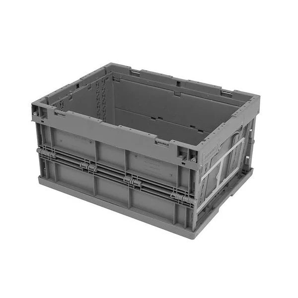 Folding Plastic Crate With Lid – 396x297x214mm – 18L – Closed Sides ...