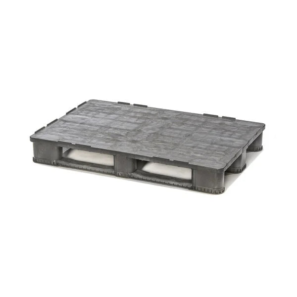Sturdy Plastic Pallet – 1200x800x157mm – Closed Deck, Recycled PP – AB ...
