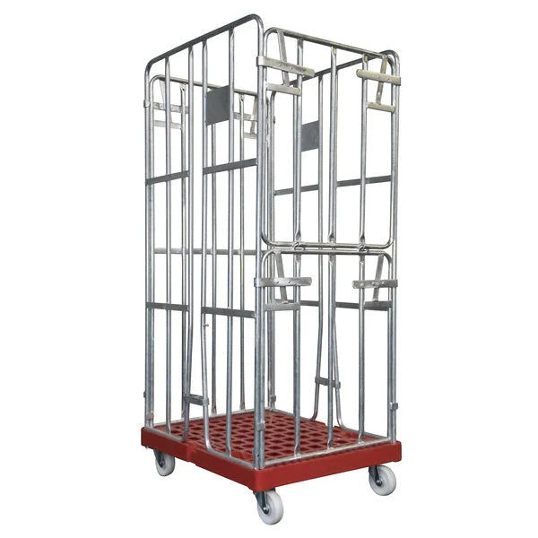4-Sided Roll Container – 810x680x1680mm, Hot-Dip Galvanized, Clamping ...