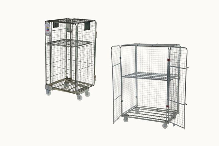 Large Double Security Trolley – Epoxy-Coated Mild Steel | Fits 20 Tray ...