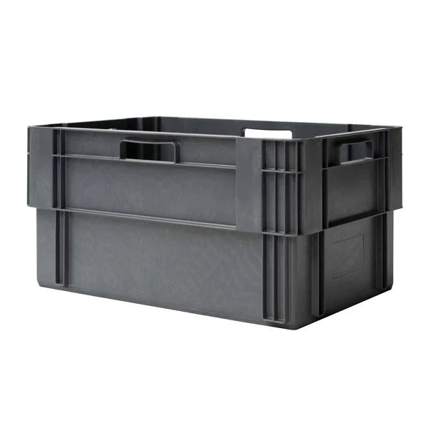 Grey Stack and Nest Box – 600x400x300mm – 60 Litres – Durable Nestable ...