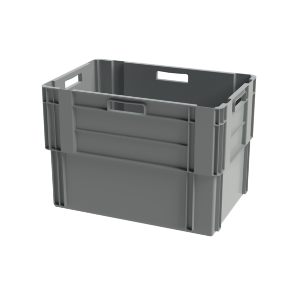 Grey Stack and Nest Box - 80 Litres - Reinforced Base – AB Handling ...