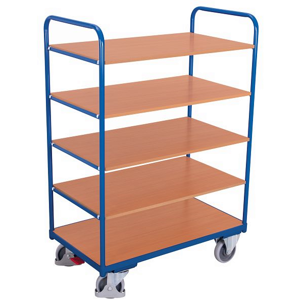 Tall Shelved Trolley – 1060x600x1530mm – 5 Shelves – 250kg Capacity ...